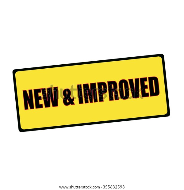 New Improved Wording On Rectangular Signs Stock Illustration 355632593 ...