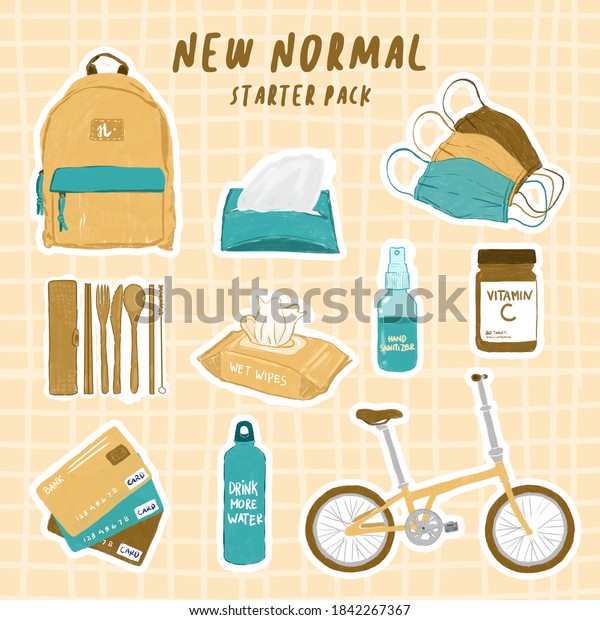 New Normal Starter Pack Ready Work Stock Illustration 1842267367 ...