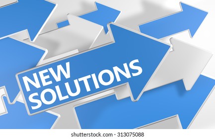 New Solutions 3d Render Concept Blue Stock Illustration 313075088 ...