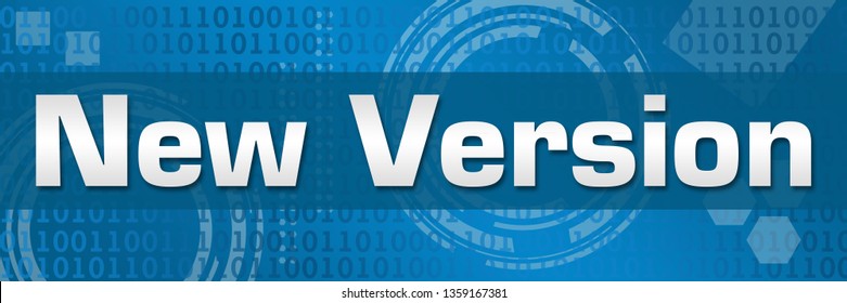 New Version Text Written Over Blue Stock Illustration 1359167381
