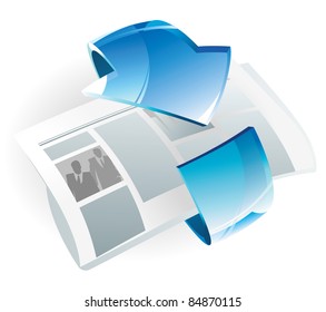 Newspaper Arrow Vector Illustration Stock Vector (Royalty Free) 36195967