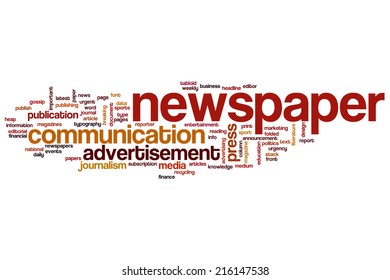 Newspaper Concept Word Cloud Background Stock Illustration 216147538 ...