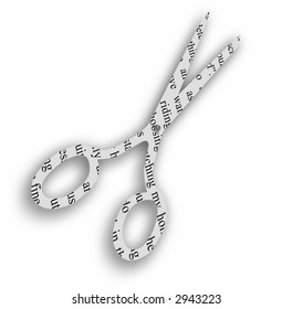 Newspaper Cutout Scissors Drop Shadow Stock Illustration 2943223 ...
