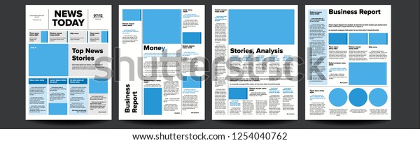 Newspaper Text Article Column Design Technology Stock Illustration ...