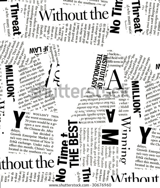 Newspaper Texts Background Stock Illustration 30676960