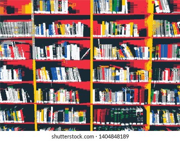 474 Bookshelf pixel Images, Stock Photos & Vectors | Shutterstock