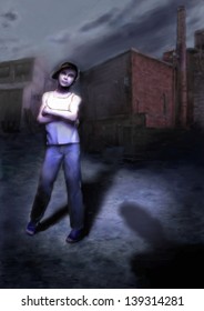 Night Danger 3d Render Stock Illustration 139314281