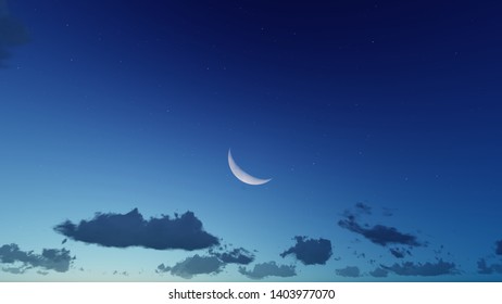 Night Moon Background 3d Rendering 스톡 일러스트 1403977070 | Shutterstock