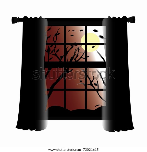 Night Window Scene Stock Illustration 73021615 | Shutterstock