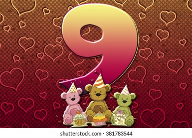 Nine Background Stock Illustration 381783544 | Shutterstock