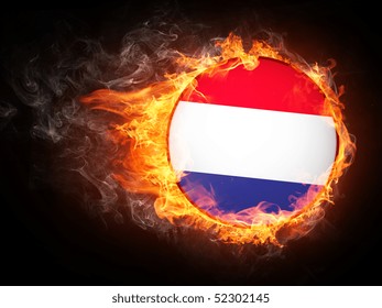 Nitherlands Flag Fire Computer Graphics Stock Illustration 52302145 ...