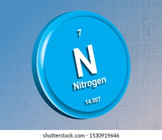 Nitrogen Nitrogen Element Periodic Table Stock Illustration 1530919646 ...
