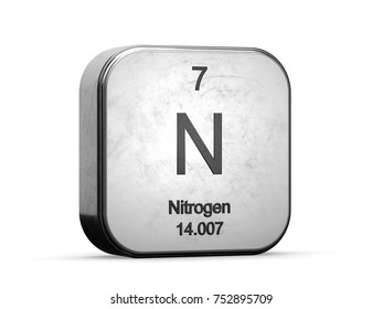 Ilustrasi Stok Nitrogen Element Periodic Table Metallic Icon 752895709 ...