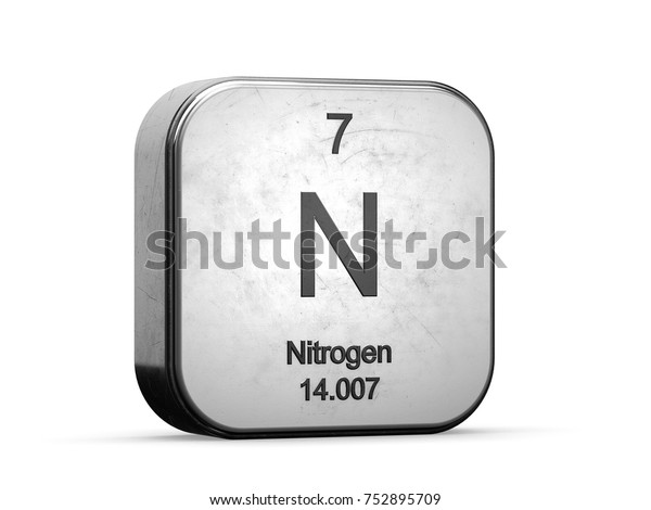 Nitrogen Element Periodic Table Metallic Icon Stock Illustration ...