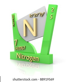 Nitrogen Form Periodic Table Elements 3d Stock Illustration 88919569 ...