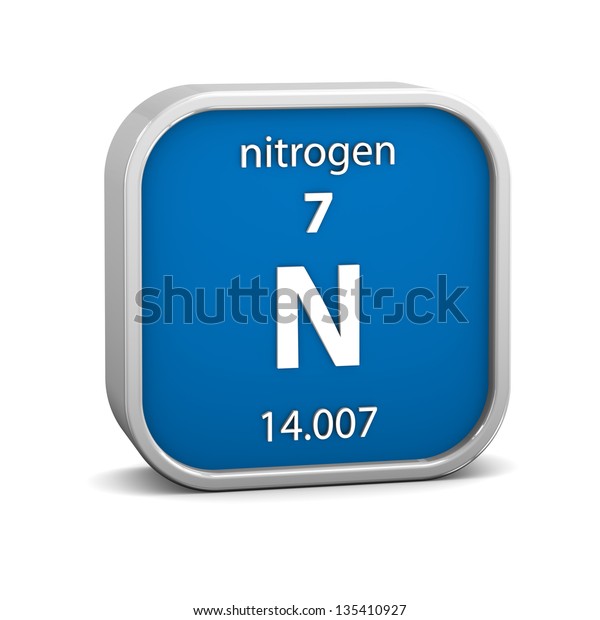 Nitrogen Material On Periodic Table Part Stock Illustration 135410927 ...