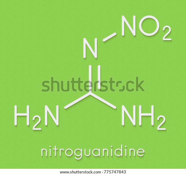 Nitroguanidine Explosive Molecule Skeletal Formula Stock Illustration ...