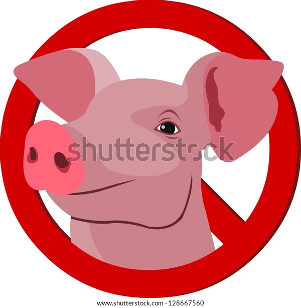 No Pigs Allowed Stock Illustration 128667560