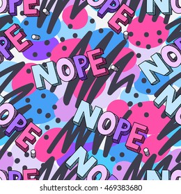 Nope Words Seamless Pattern Stock Illustration 469383680 | Shutterstock