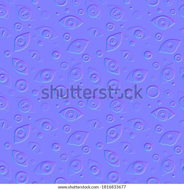 Normal Map Abstract Geometric Shapes Eyes Stock Illustration 1816833677 ...