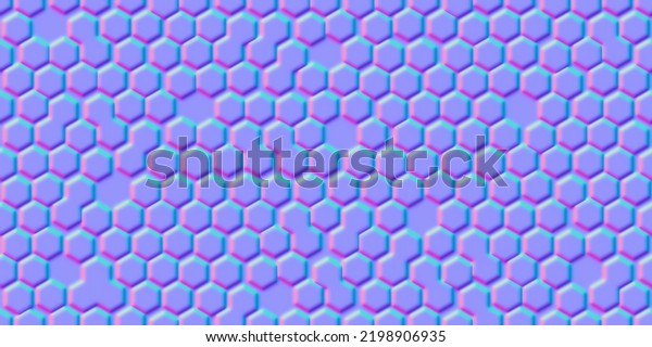 Normal Map Uneven Honeycomb Simple Seamless Stock Illustration ...