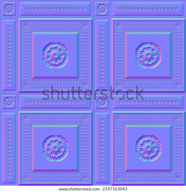 Ilustrasi Stok Normal Map Wood Panels Texture Normal 2147163043 ...