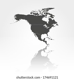 North America Map Shadow Background Illustration: ภาพประกอบสต็อก ...