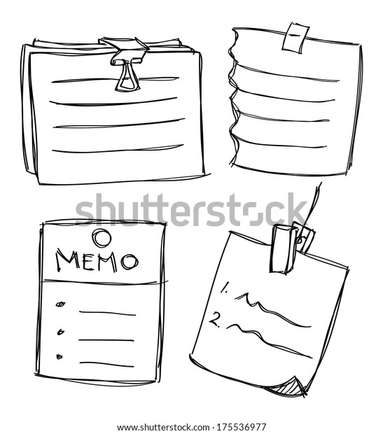 Note Paper Doodle Stock Illustration 175536977