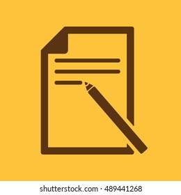 Note Paper Icon Text File Symbol Stock Illustration 489441268 ...