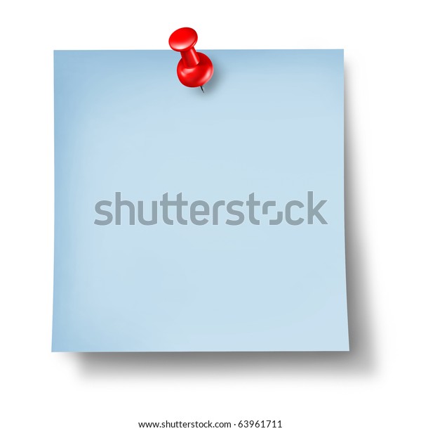 Note Paper Thumb Tack Blank Yellow Stock Illustration 63961711 ...