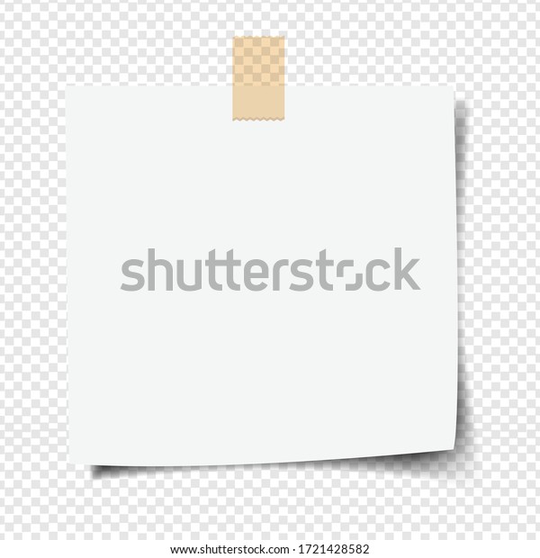 Note Paper Transparent Background Stock Illustration 1721428582 ...