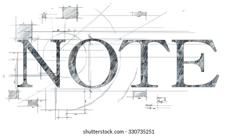 Note Word Stock Illustration 330735251 | Shutterstock