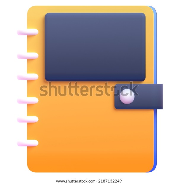 Notebook 3d Render Graphic Asset Web Stock Illustration 2187132249 ...