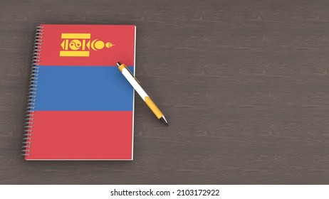 Notebook Flag Mongolia Lying Pen 3d Stock Illustration 2103172922 ...