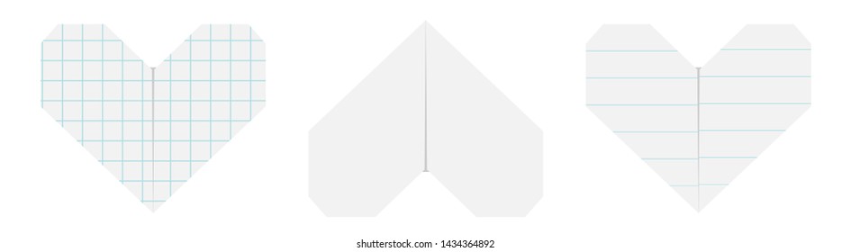 Notebook Lined Squared Paper Heart Icon Stock Illustration 1434364892 ...