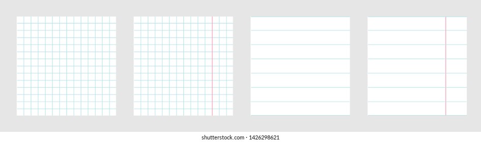 Notebook Paper Texture Cell Lined Template Stock Illustration ...