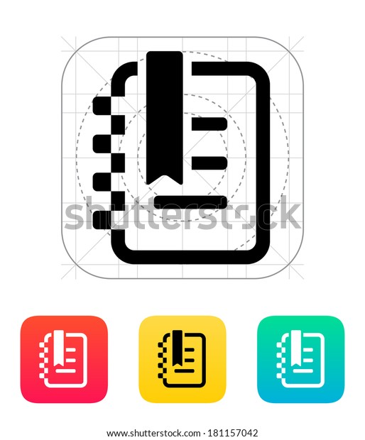 Notepad Label Icon Stock Illustration 181157042 | Shutterstock