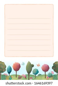Notepad Template Border That Would Fit Stock Illustration 1646169397 ...