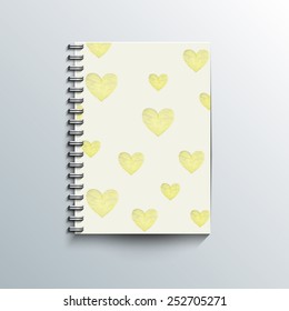 Notepad Template Love Background Stock Illustration 252705271 ...