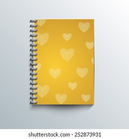 Notepad Template Love Background Stock Illustration 252873931 ...