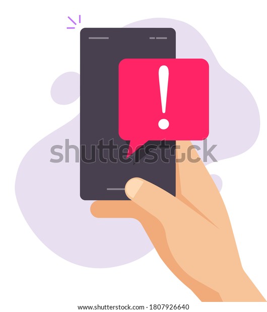 Notice Caution Important Reminder Notification Push Stock Illustration ...