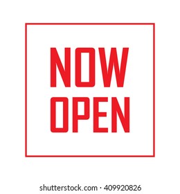 Now Open Red Tag Background Illustration Stock Vector (Royalty Free ...