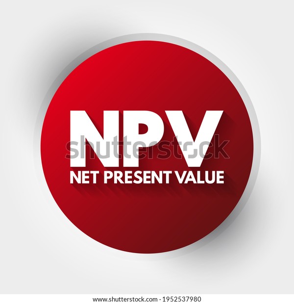 Npv Net Present Value Acronym Business Stock Illustration 1952537980