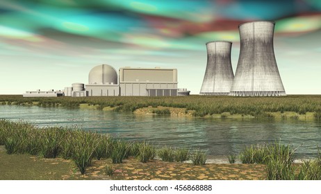 Nuclear Power Plant Computer Generated 3d 스톡 일러스트 456868888 | Shutterstock
