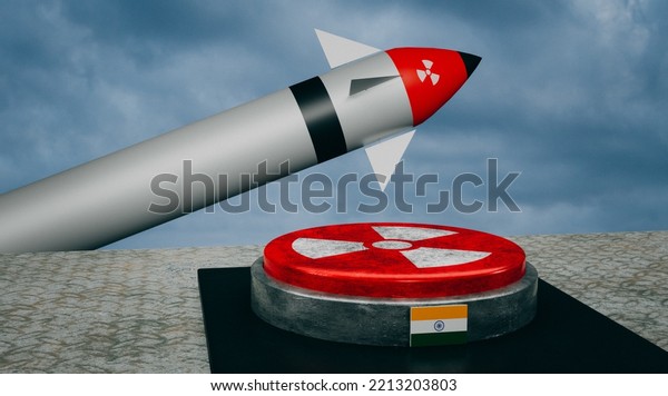 Nuclear Start Button Atomic Bomb India Stock Illustration 2213203803 ...
