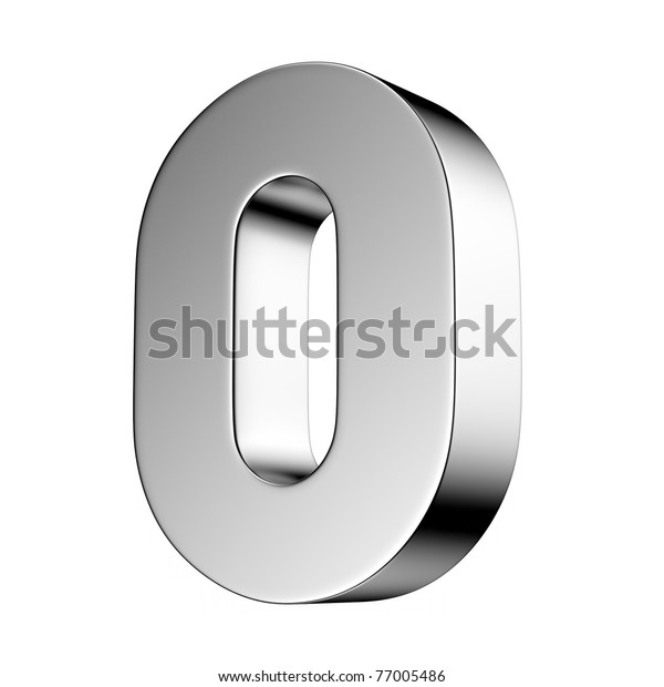 Number 0 Chrome Solid Alphabet There Stock Illustration 77005486