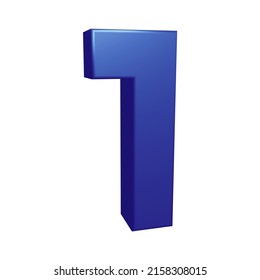 Number 1 3d Render 3d Illustration Stock Illustration 2158308015 ...