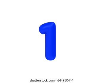 Ilustrasi Stok Blue Number 1 3d Rendering 635095118 | Shutterstock