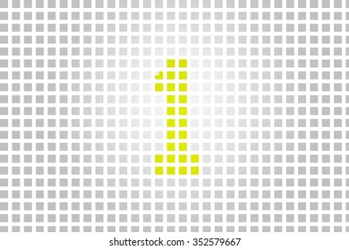 Number 1 Pixel Stock Illustration 352579667 | Shutterstock