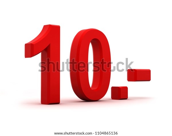 Number 10 Red 3d Rendering Stock Illustration 1104865136 | Shutterstock